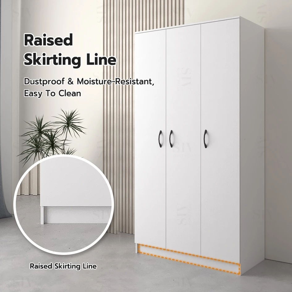 3-door wooden cabinet Multifunctional For Clothes cabinet family ...