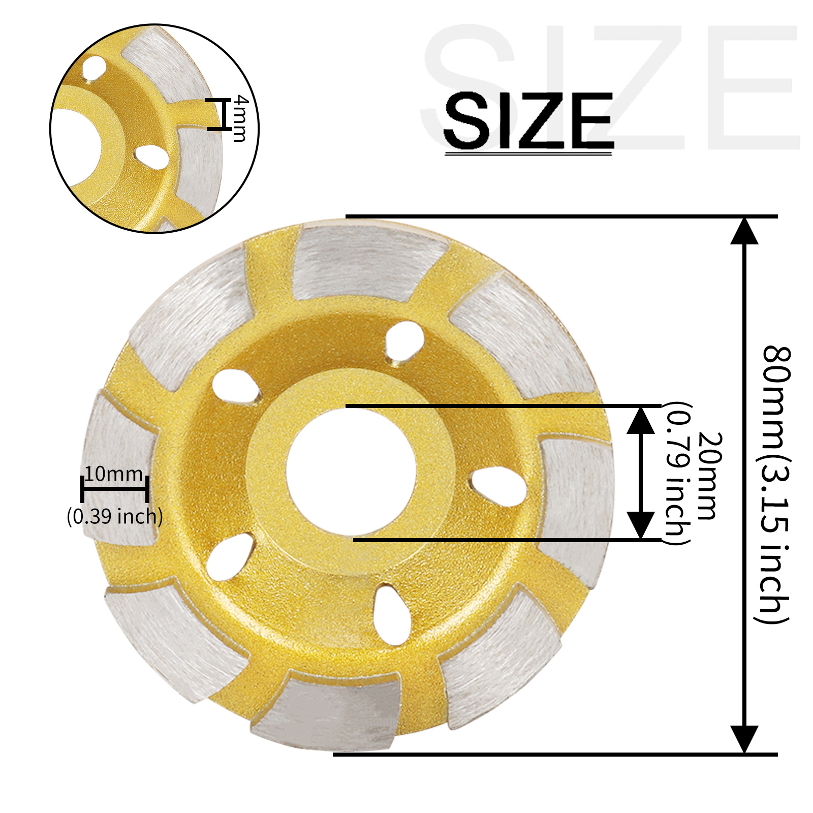 4" Diamond Cup Wheel Heavy-Duty Concrete Grinding Disc | Shopee Philippines