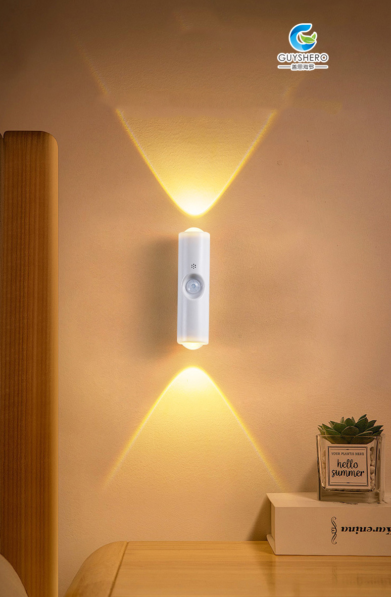 Sensor Spotlight Night Light USB Rechargeable Wireless Body Induction ...