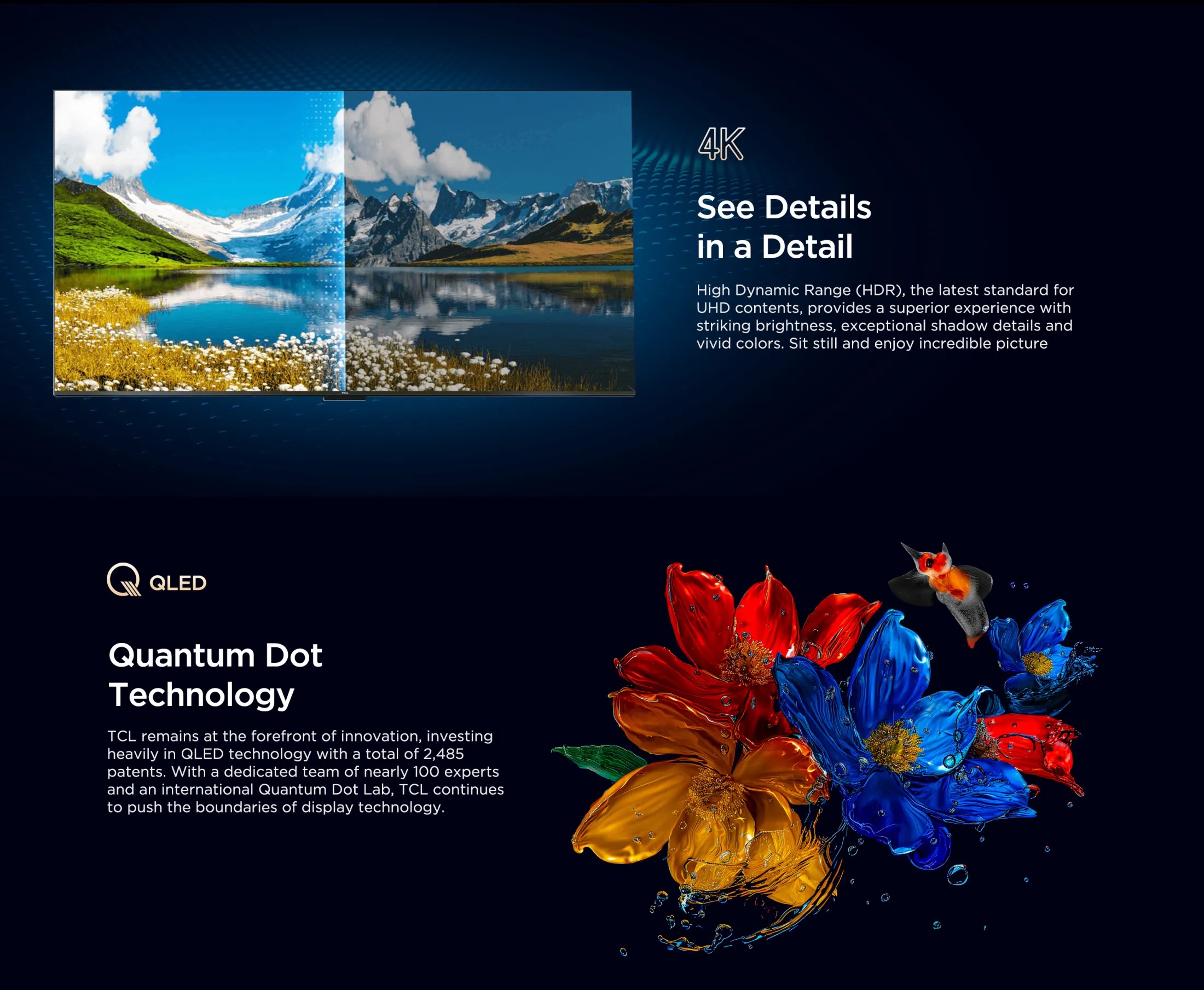 TCL P7K QLED TV 65 Inch, Google TV, Google Assistant, 4K HDR, AIPQ ...