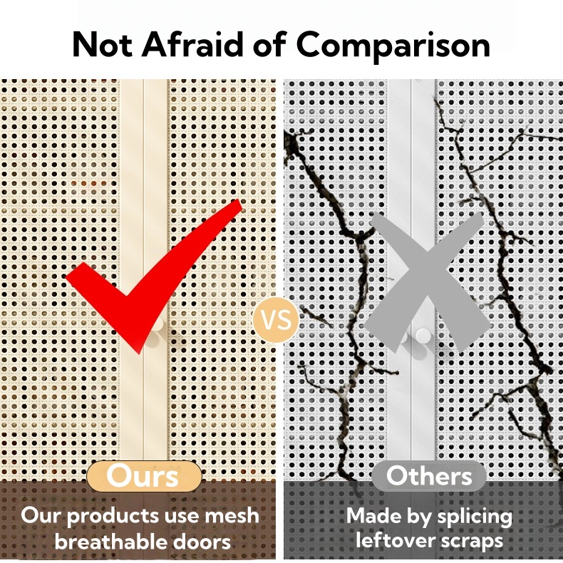 Lunas Shoe Cabinet Multi-Layers High-Grade Wooden Rattan Door Large ...