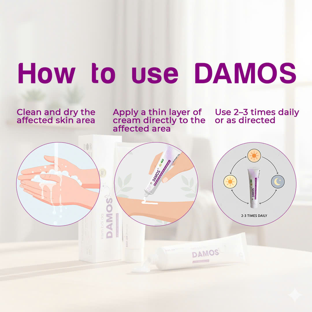 Damos Herbal Cream 17g Natural Soothing Relief for Itchy Sensitive Skin ...
