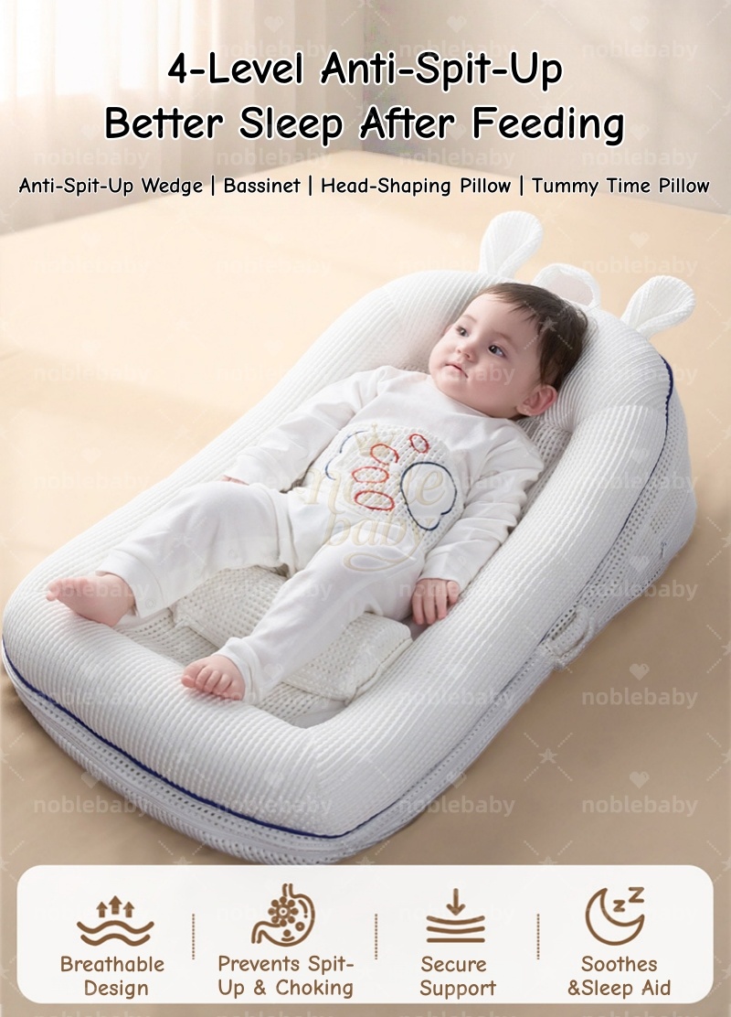 4-in-1 Inclined Baby Bed to Reduce Spit Up - Soothing Sleeper for ...