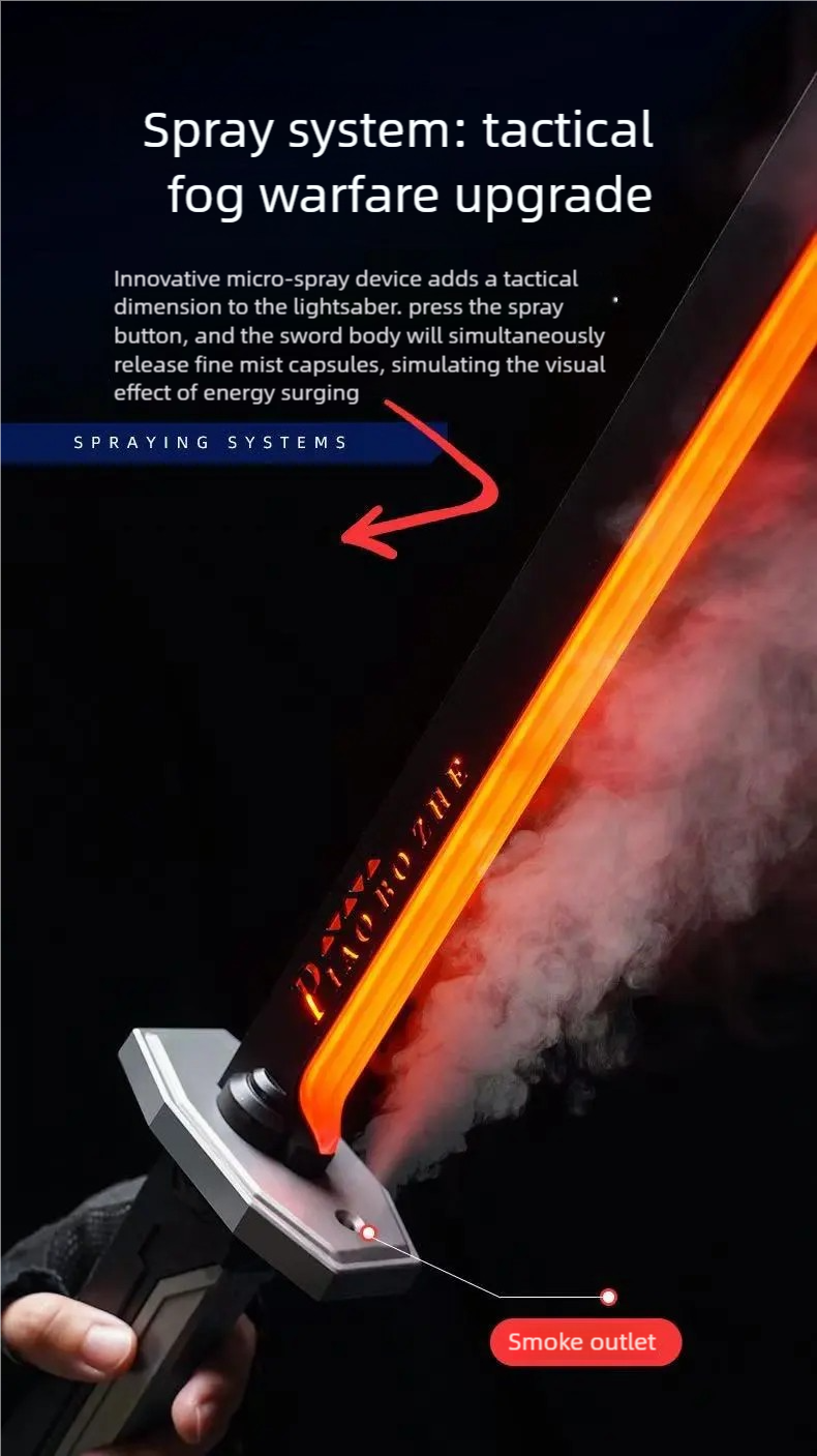 Spark Blade Colorful Glowing Sword Toys with Spark & Smoke Effect Light ...