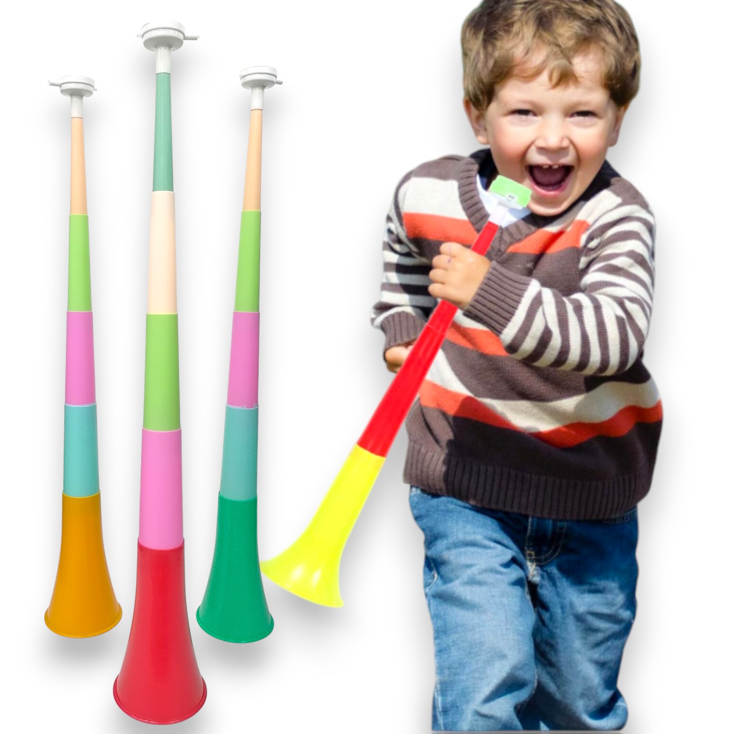 Multi Layer Rumble Color Trumpets Easy Assemble Loud Noise Horn Torotot ...