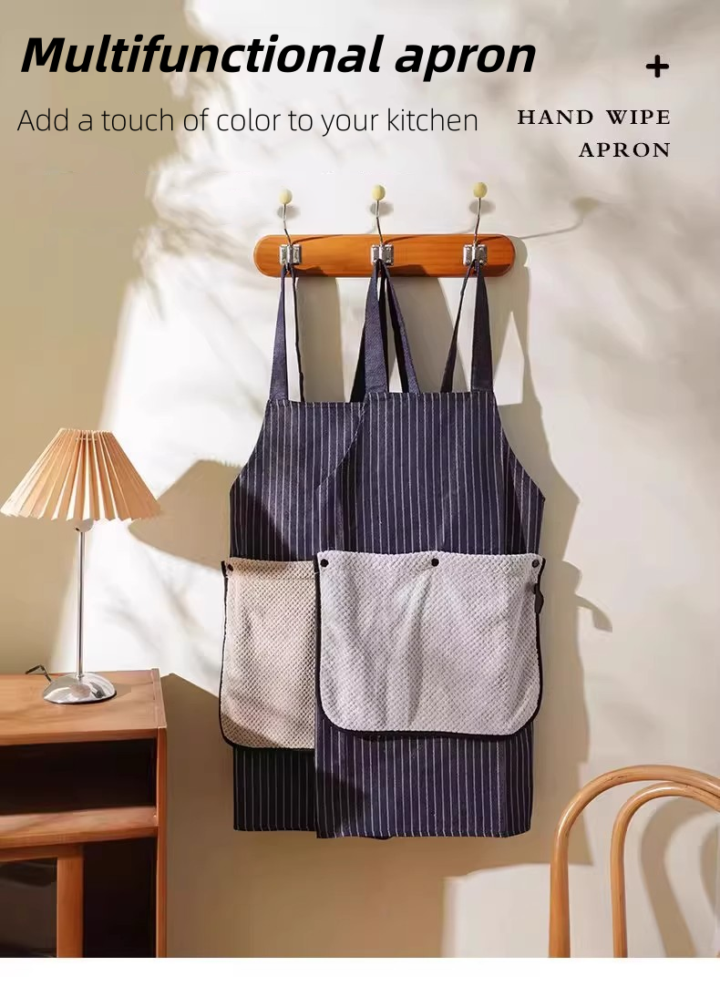 Waterproof Apron Can Wipe Hands Apron Kitchen Cooking Apron Barista ...