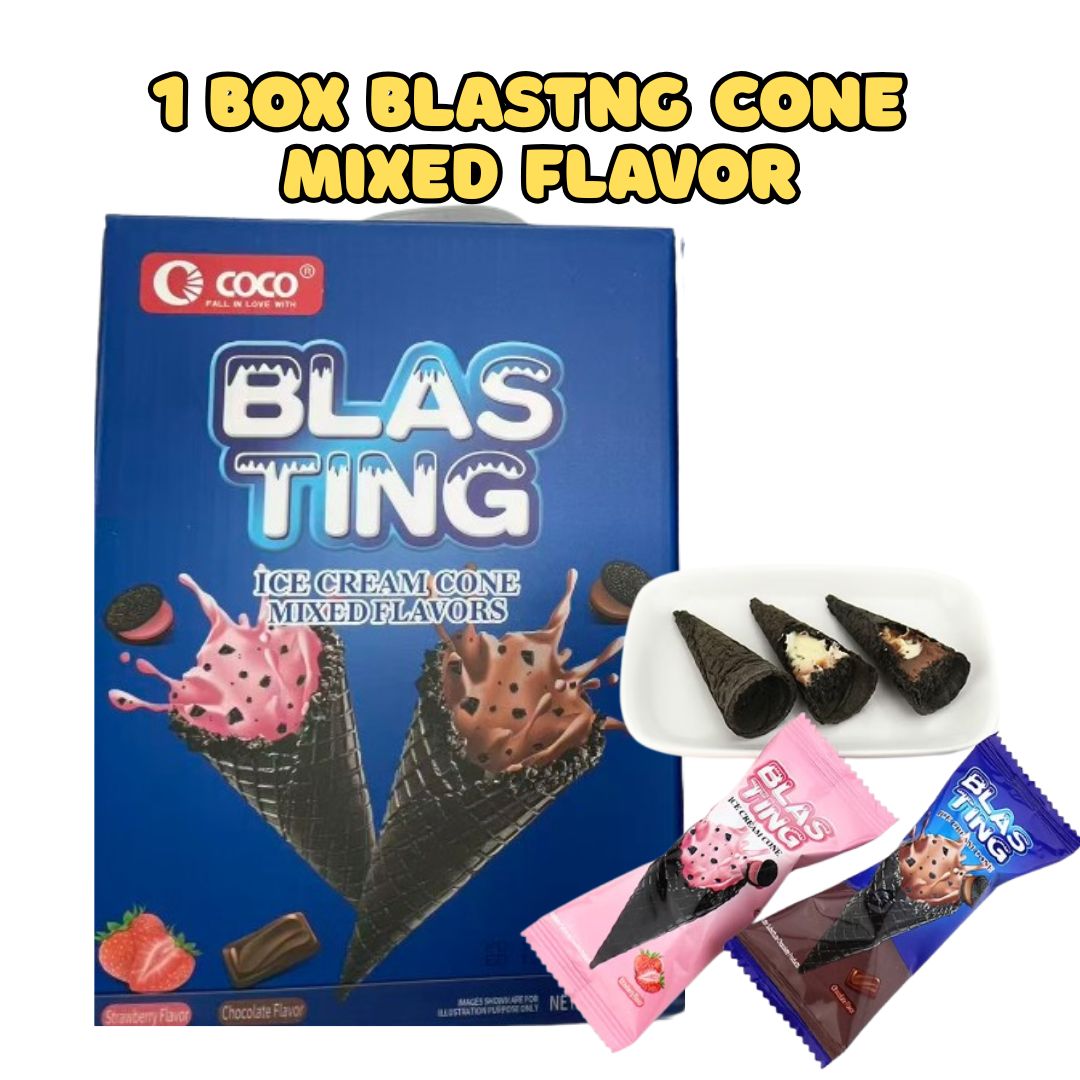 Blasting Ice Cream Cone (chocolate and strawberry 400g) | Shopee ...
