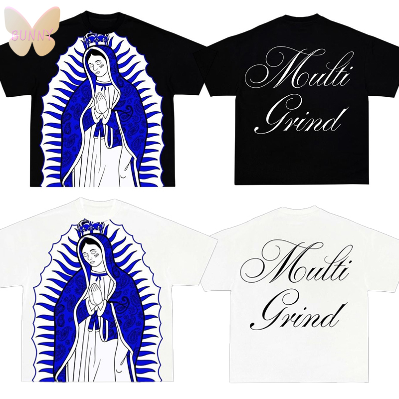 BUNNY Sara Guadalupe V2 By Multigrind T-Shirt Black White Crewneck ...