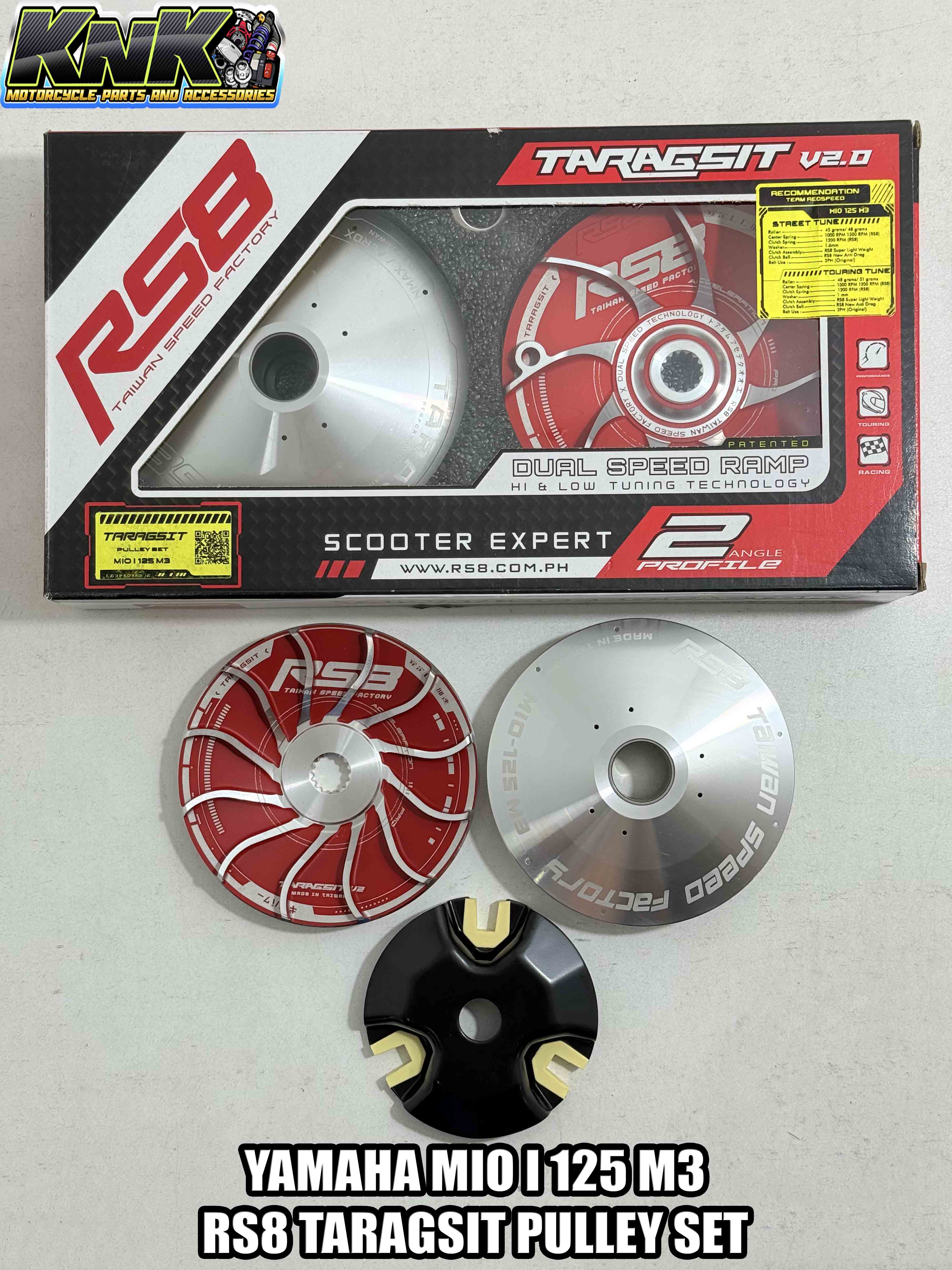 RS8 CVT SET V2 ANGLE PROFILE FOR CLICK NMAX AEROX M3 PCX ADV 100% MADE ...