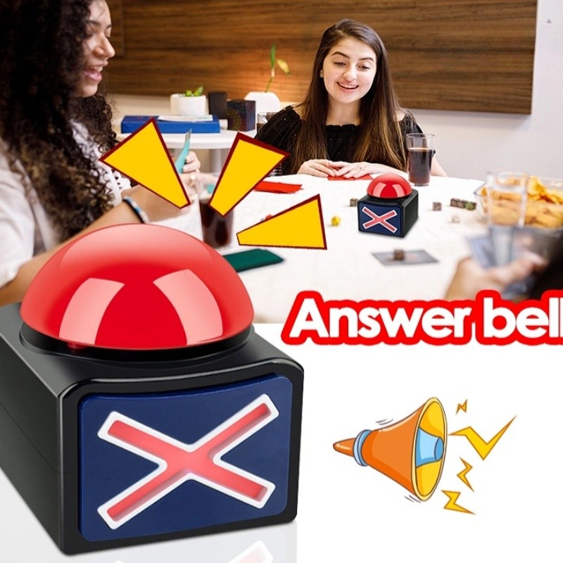 YINGBEILAI Game Answer Buzzer Alarm Game Button with Sound Light Trivia ...