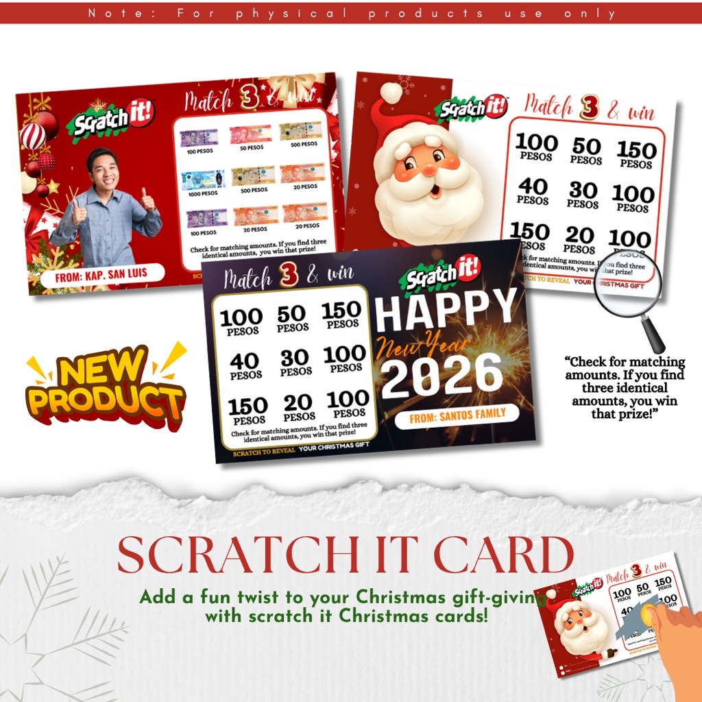 CHRISTMAS SCRATCH CARD (New Version) | Shopee Philippines