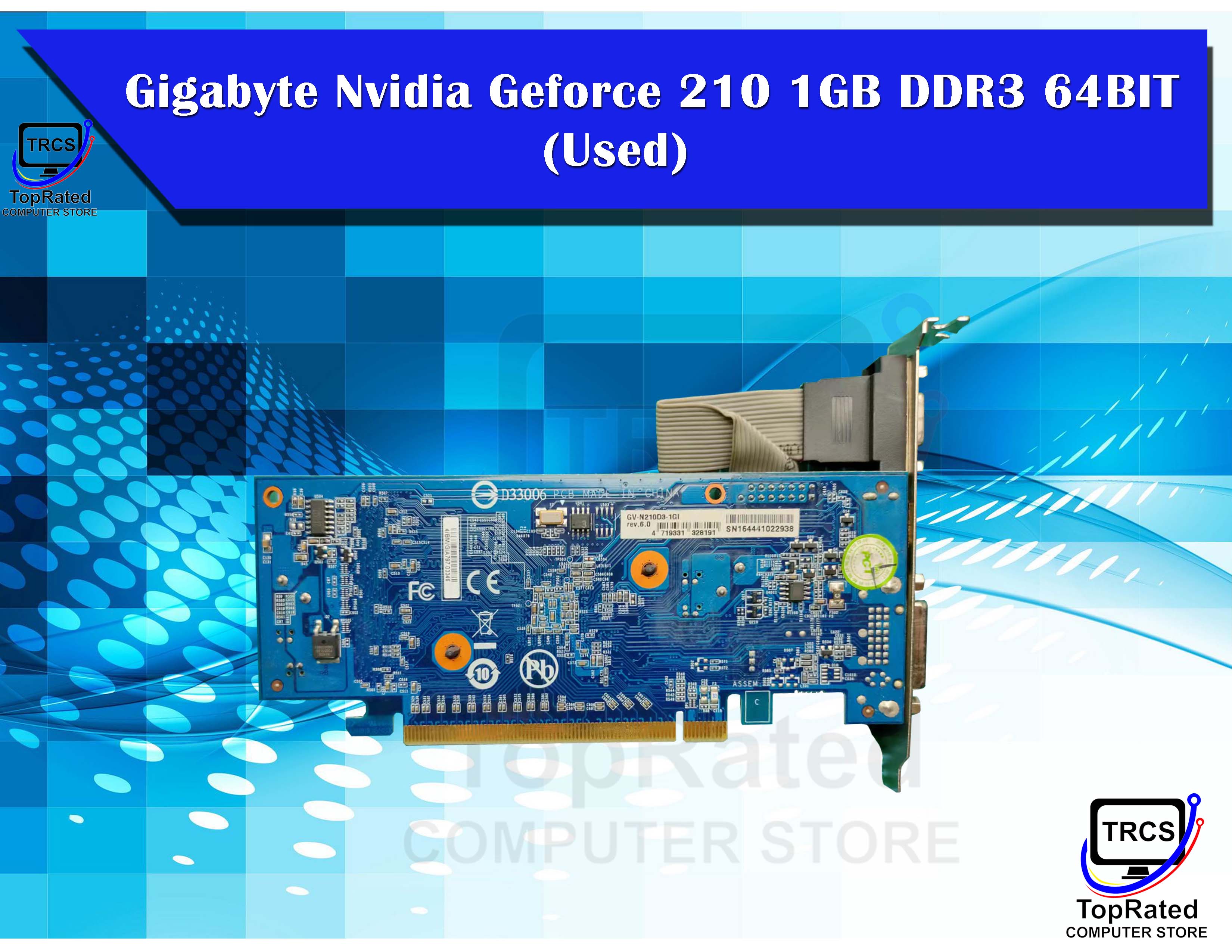 Gigabyte Nvidia Geforce 210 1GB DDR3 64BIT Graphics Card / PCIE Video ...