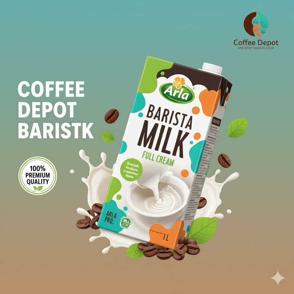 ARLA PRO Barista Full Cream Milk 1L and 1L x3 Premium, Creamy Milk for ...