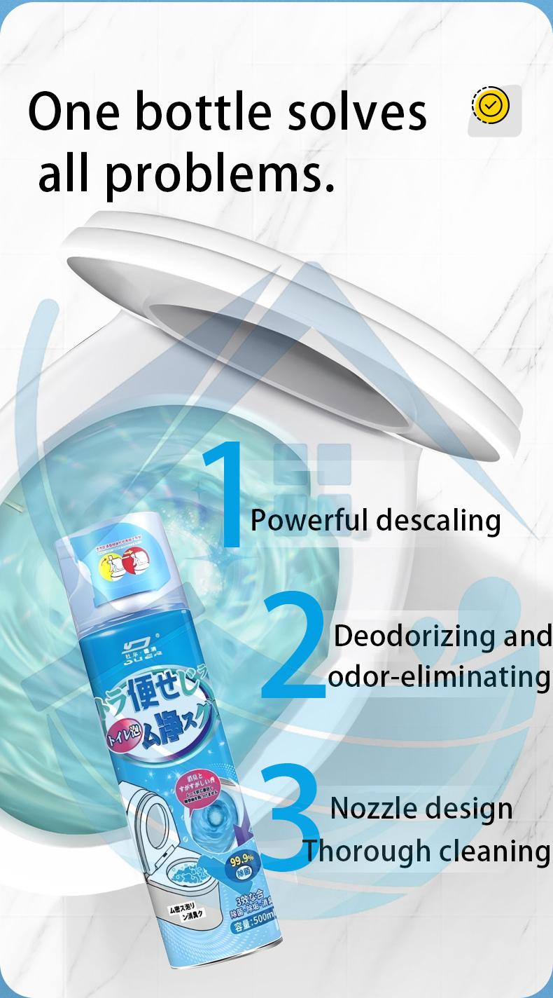 Toilet Mousse Cleaner: Disinfects, sterilizes, removes dirt, and leaves ...