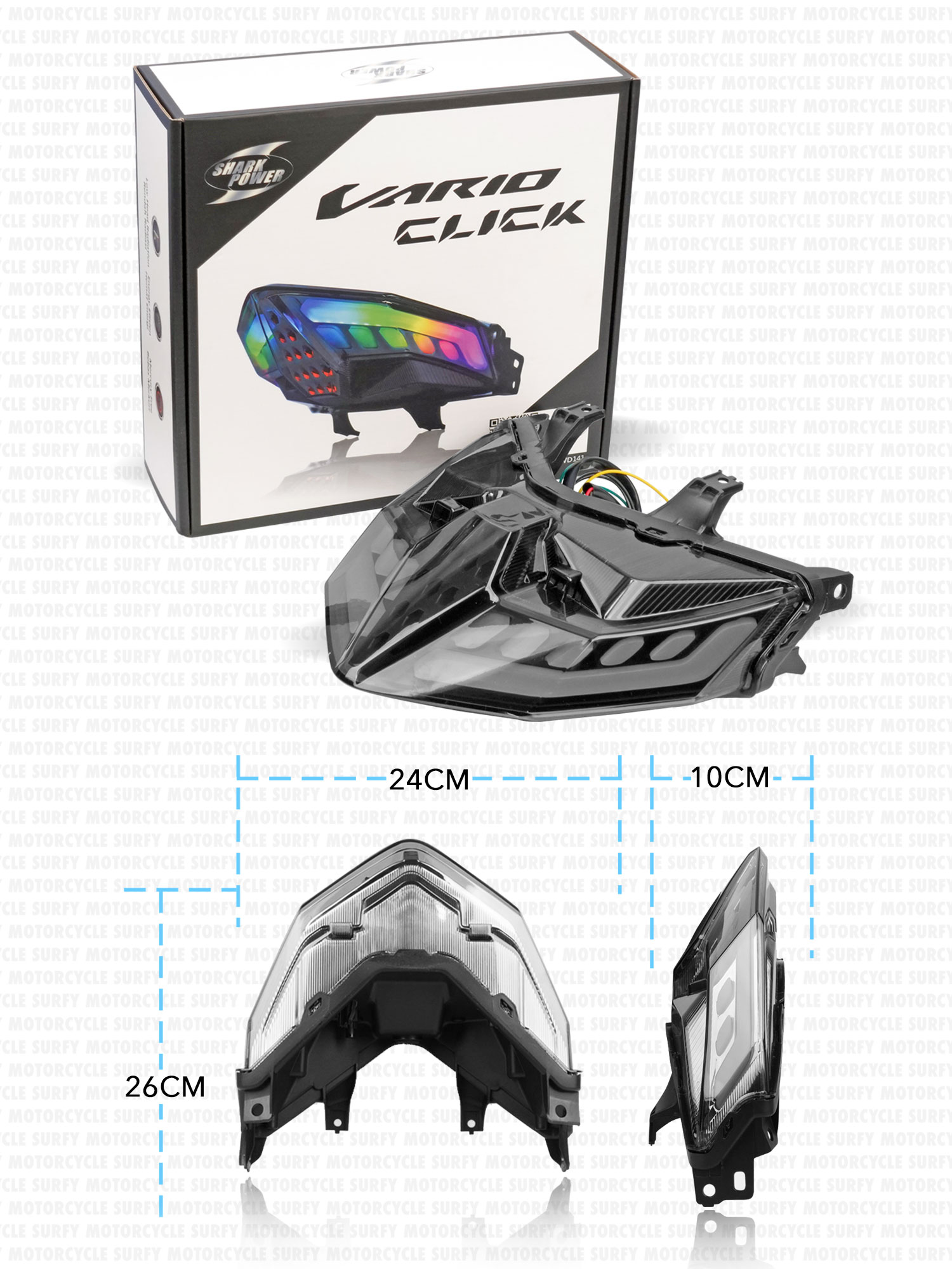 Honda Click 125/150 v3 Tail Light RGB 13Modes LED VIVID Color Plug And ...