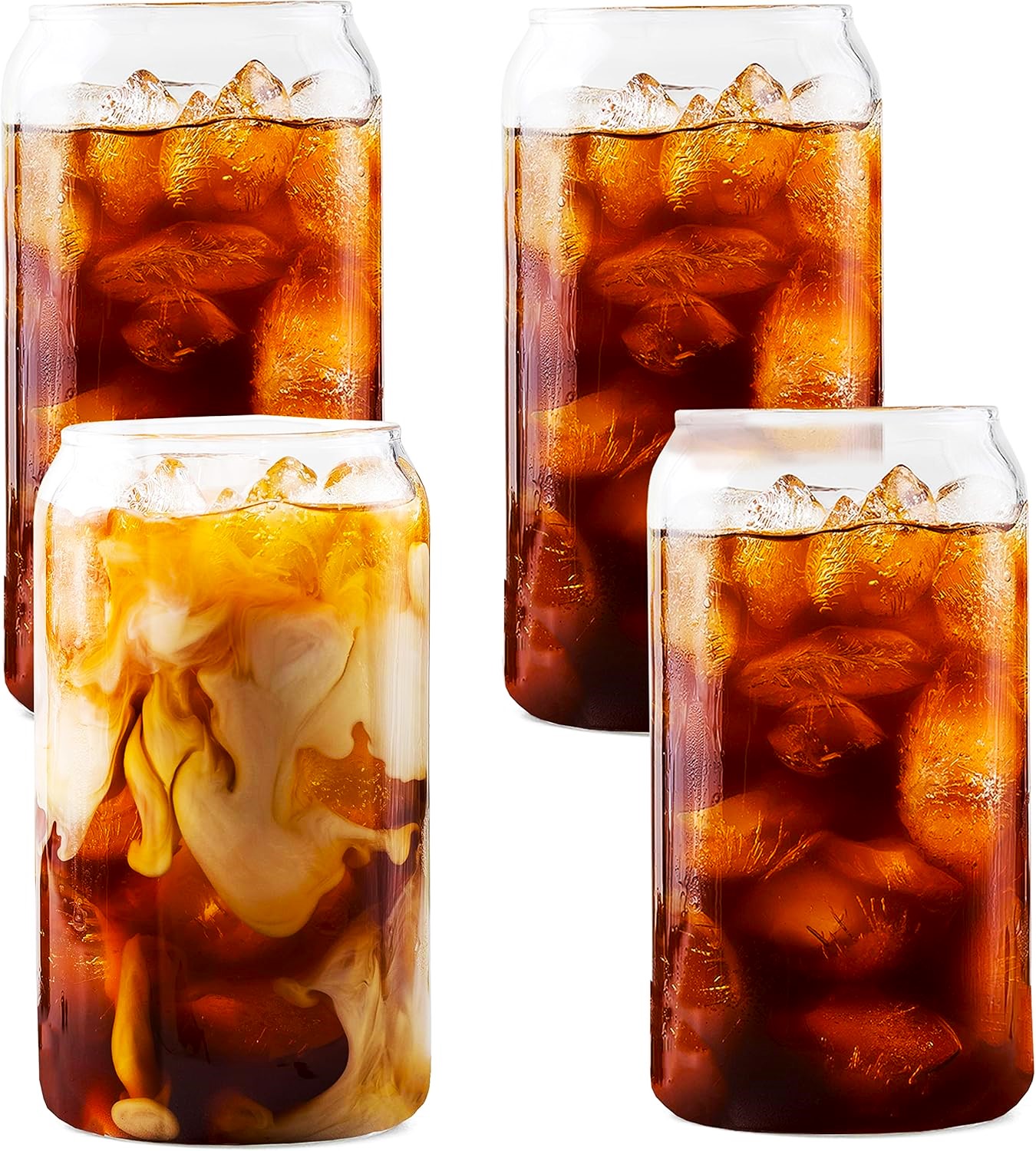 16oz/473ml Can-Shaped Cup/Iced Coffee/Beer/Cordial/Cocktail/Dessert ...
