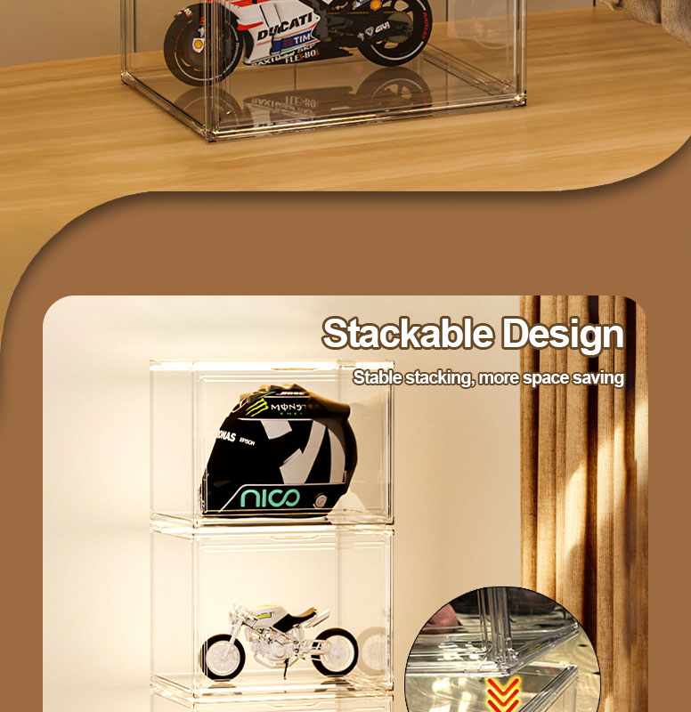 Extra-large Size Transparent Acrylic Helmet Storage Handbag Organizer ...