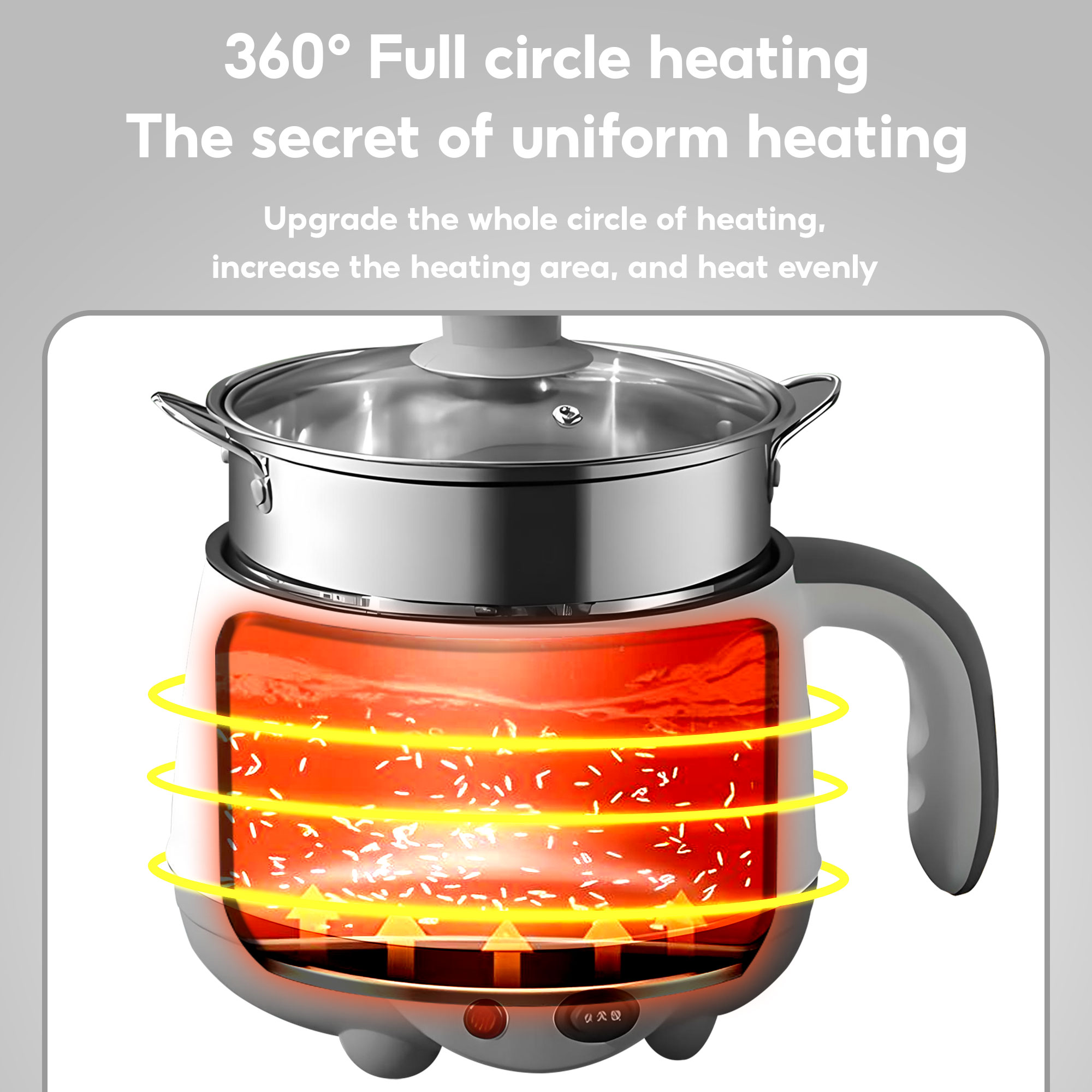 Vermax Mini Rice Cooker 2L Non Stick Pan Multil Small Electric Cooker ...