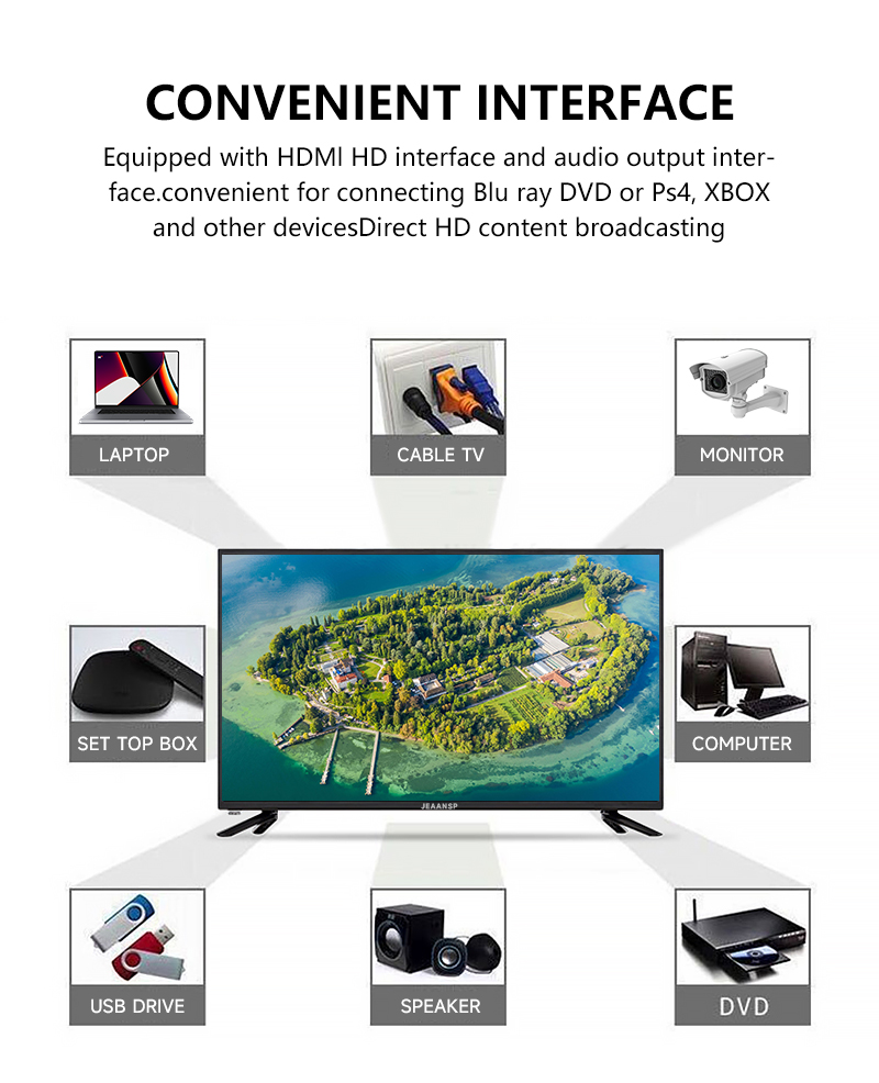 JEAANSP Digital TV 22 Inch Murang telebisyon Flat Screen(AV+TV+PC)24 ...