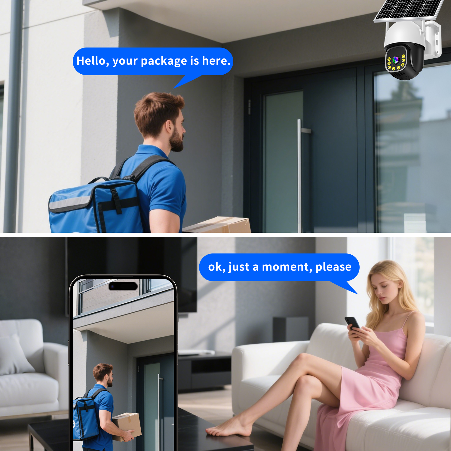 HiEasy AOV Solar CCTV 4G 5MP wireless solar camera with built-in ...