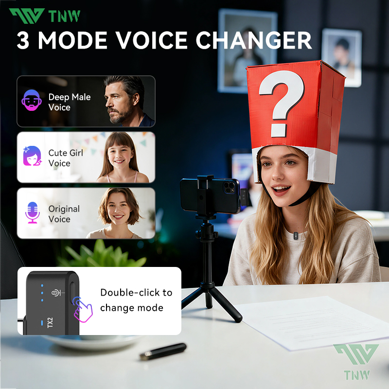 TNW X21 Dual Wireless Lavalier Microphone with Noise Cancelling ...