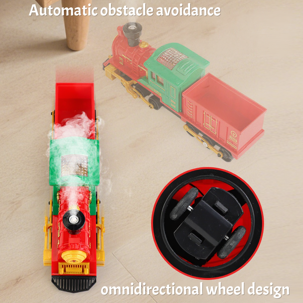 Timi Electric musical spray train toy omnidirectional wheel drop-proof ...