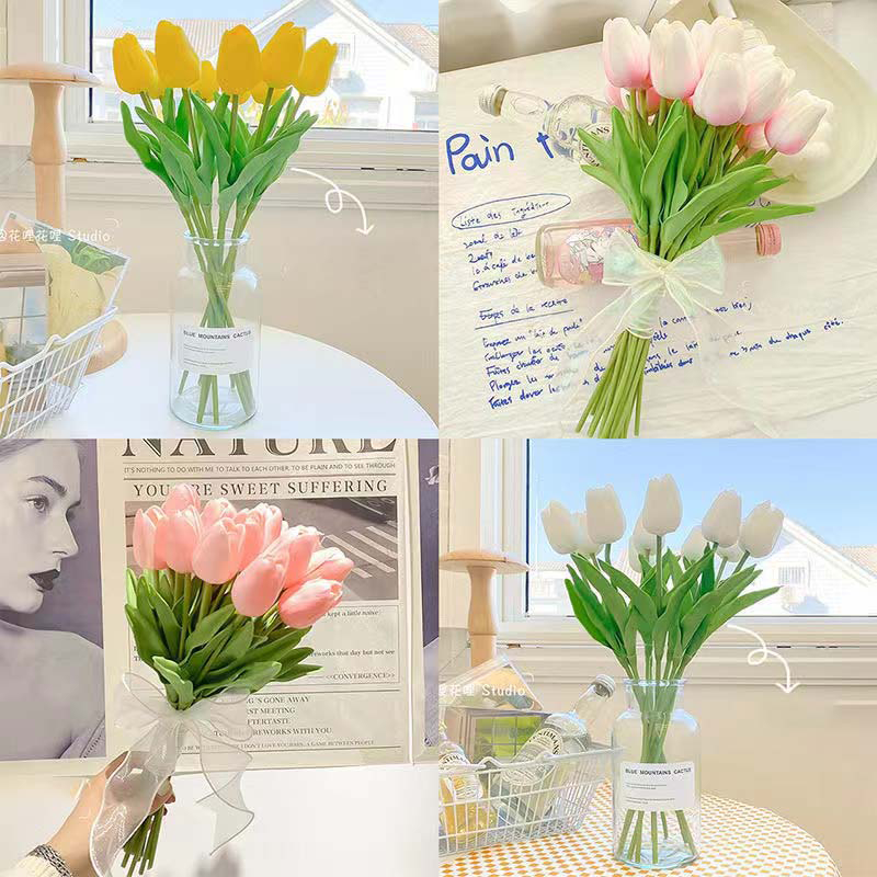 【COD】Valentine‘Day 12PCS Artificial Tulip Flower Fake Flower for ...
