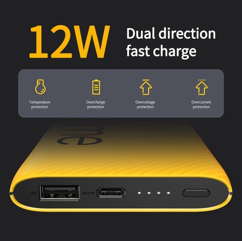 Realme TechLife Power Bank 10000Mah Quick Charge Dual Output with ...