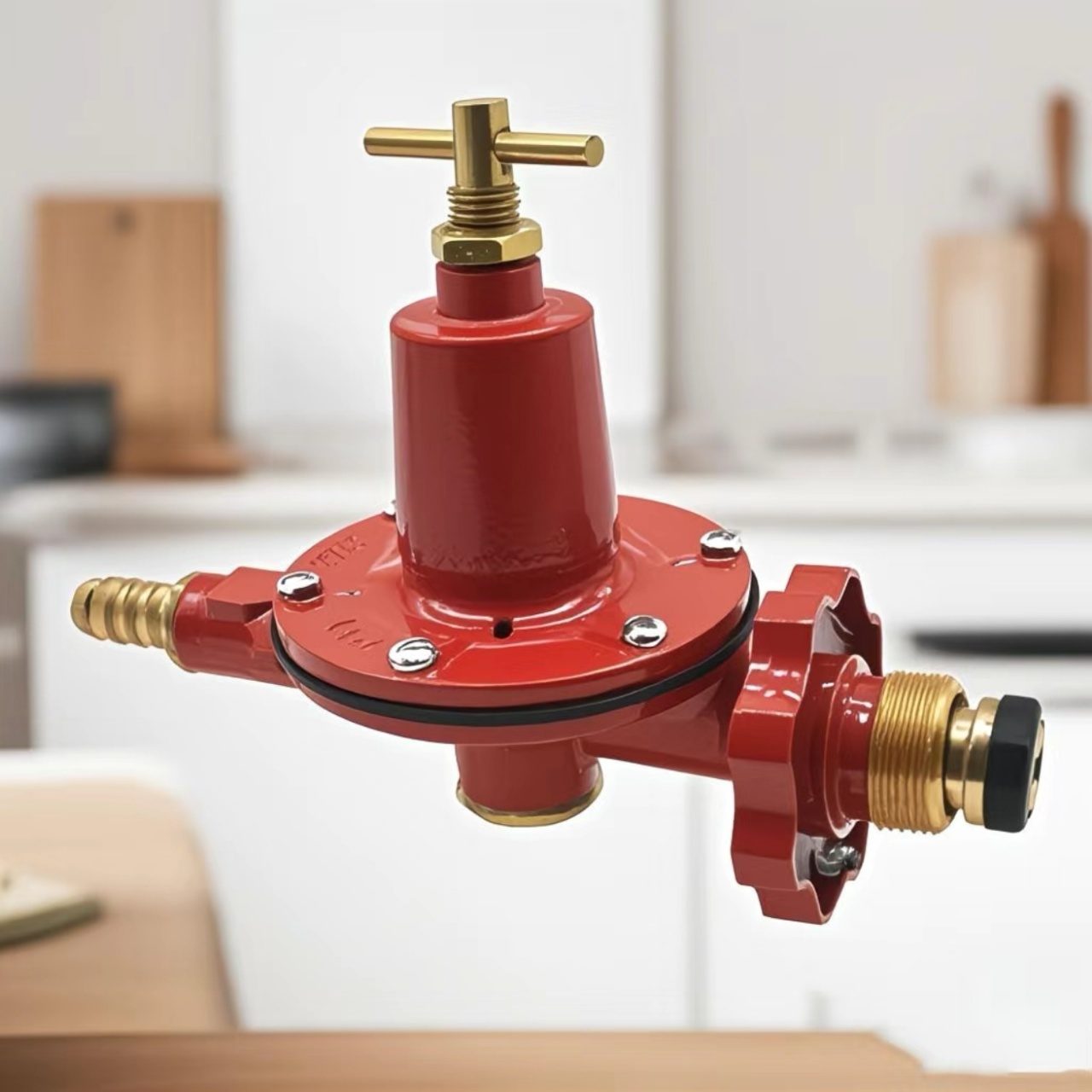 Shine Gas High Pressure LPG Regulator with 2pcs Hose Clamp and Brass ...