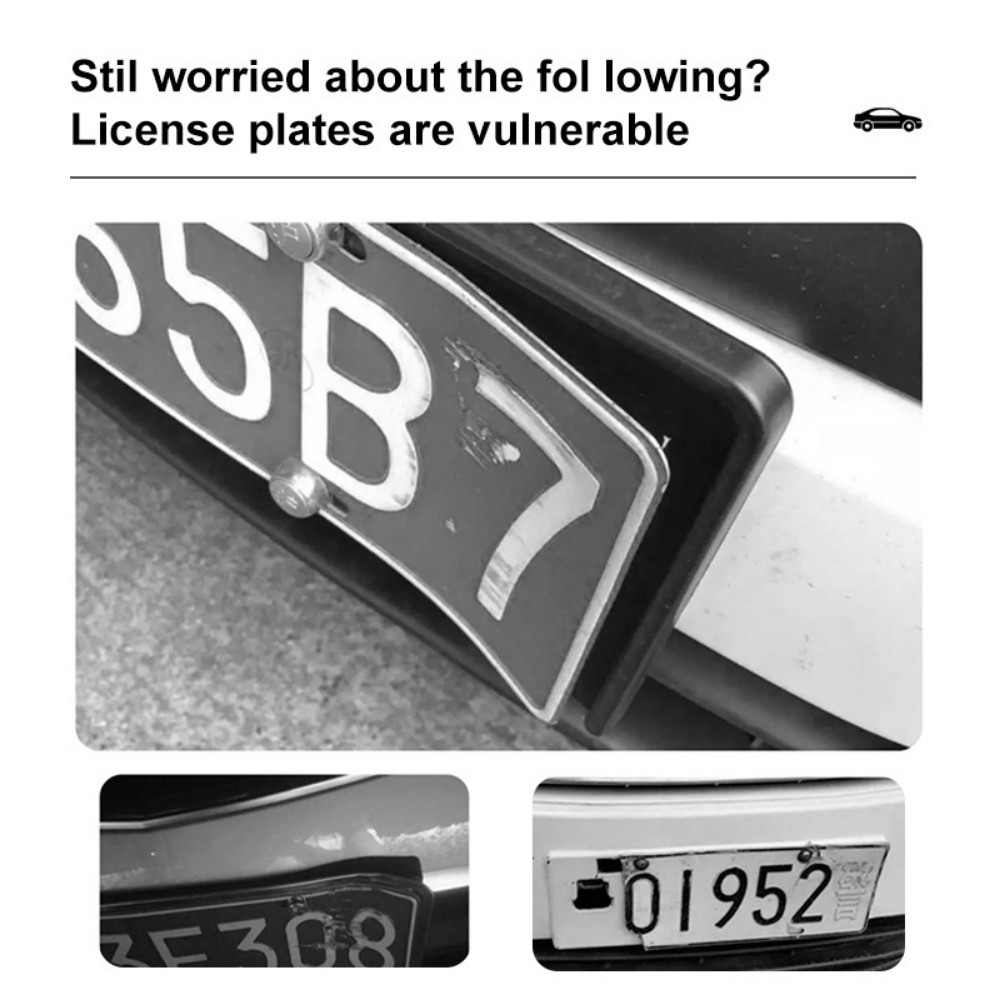 PH2PCS License Plate Frame LTO Metal Chrome License Plate Frames car ...