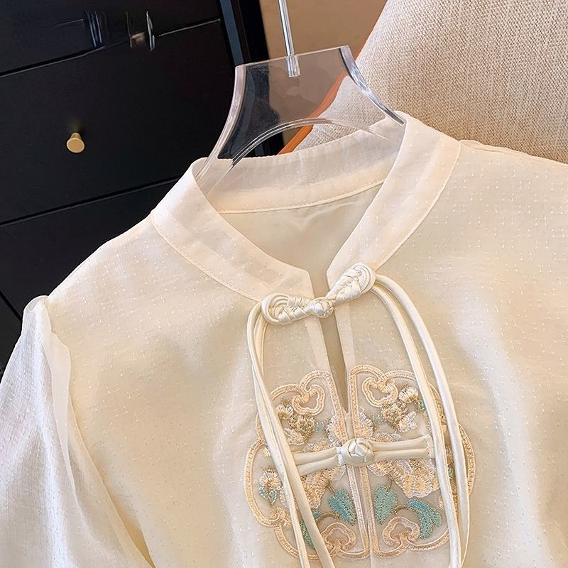 asian inspired attire for women blouse Modern Filipiniana Top Eyelet ...