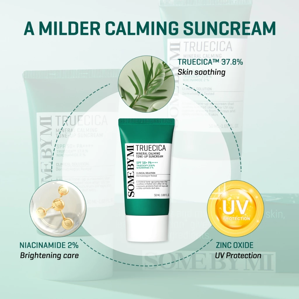 SOME BY MI Truecica Mineral Calming Tone up Sunscreen SPF 50 PA ...