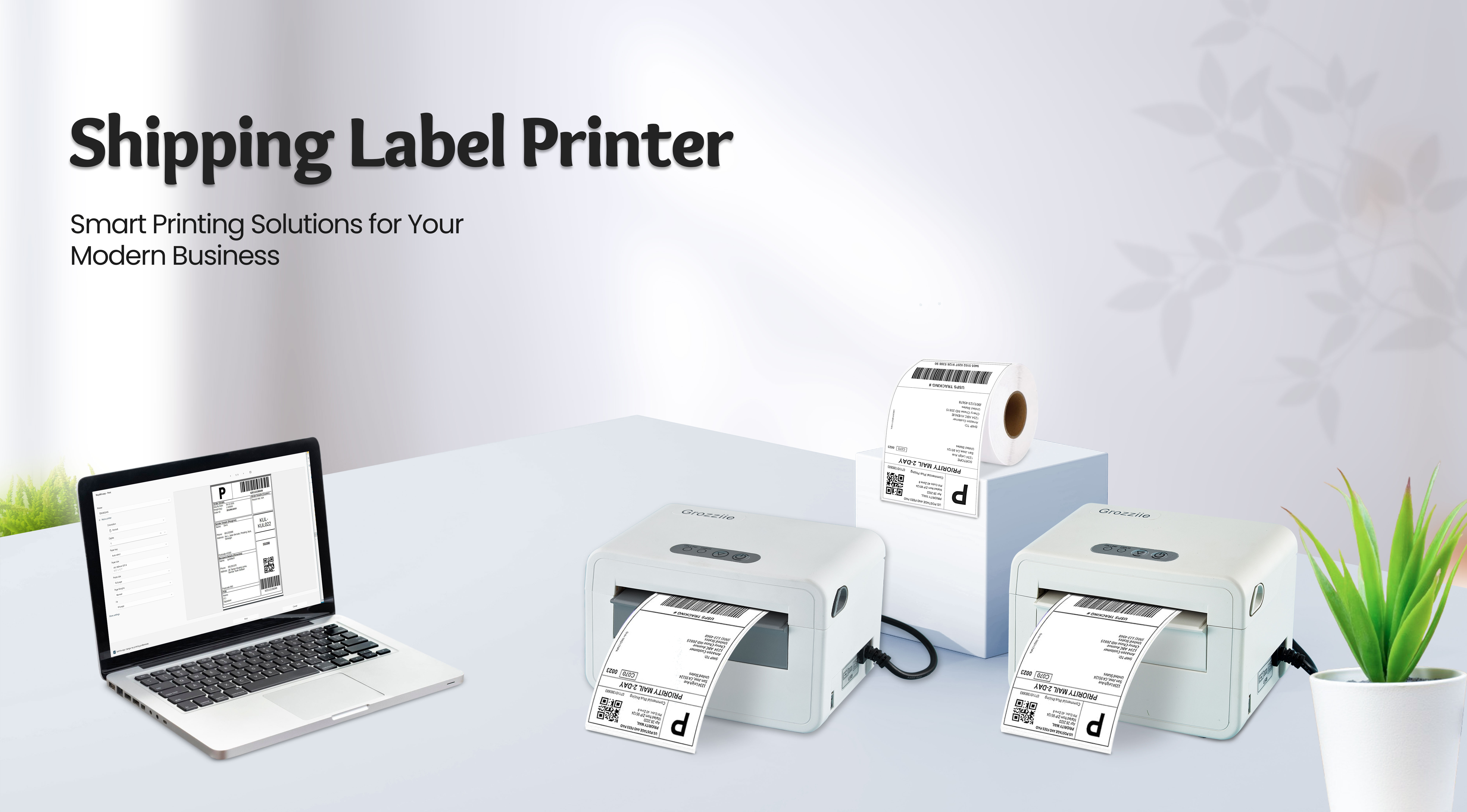 Grozziie A6 Bluetooth Thermal Printer USB iOS Android Waybill Barcode ...