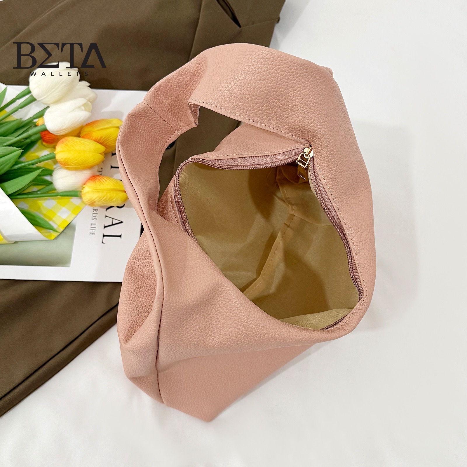 BETA Handbag For Women High-End Fashion Soft Leather Korean Cute ...