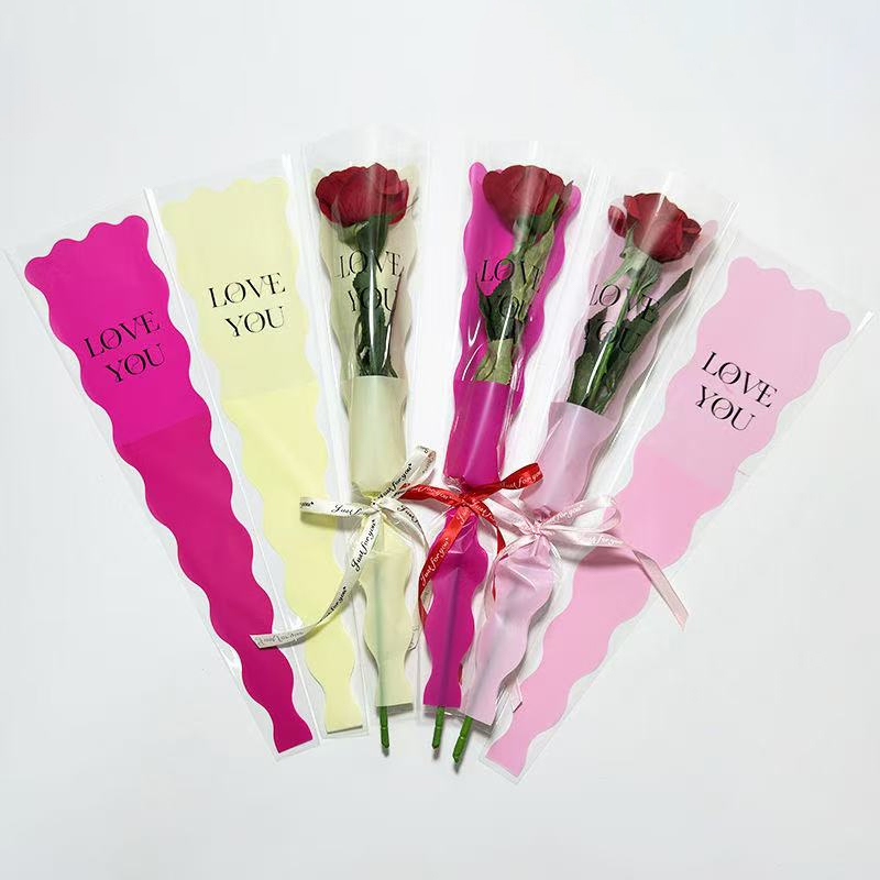 50PCS Flower Packaging Gradient Bag Waterproof Bouquet Packaging Bag ...