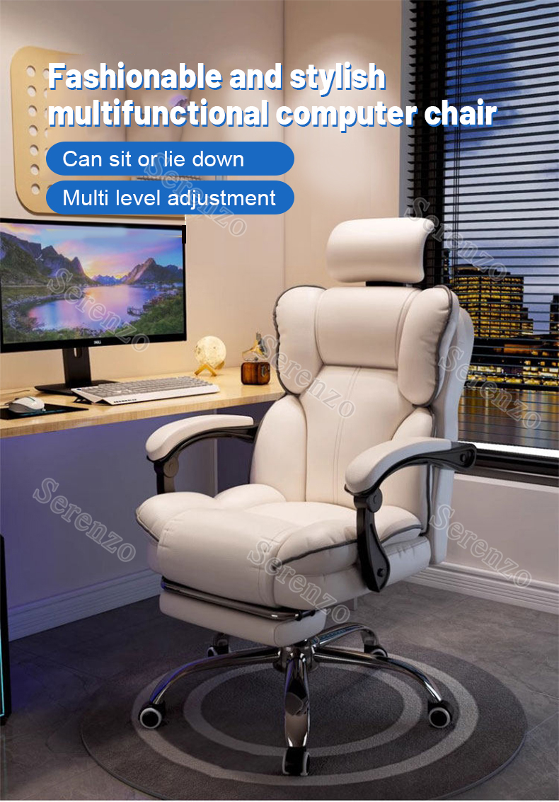 Executive Office Chair Comfort Reclining USB Massage Chair Leather ...