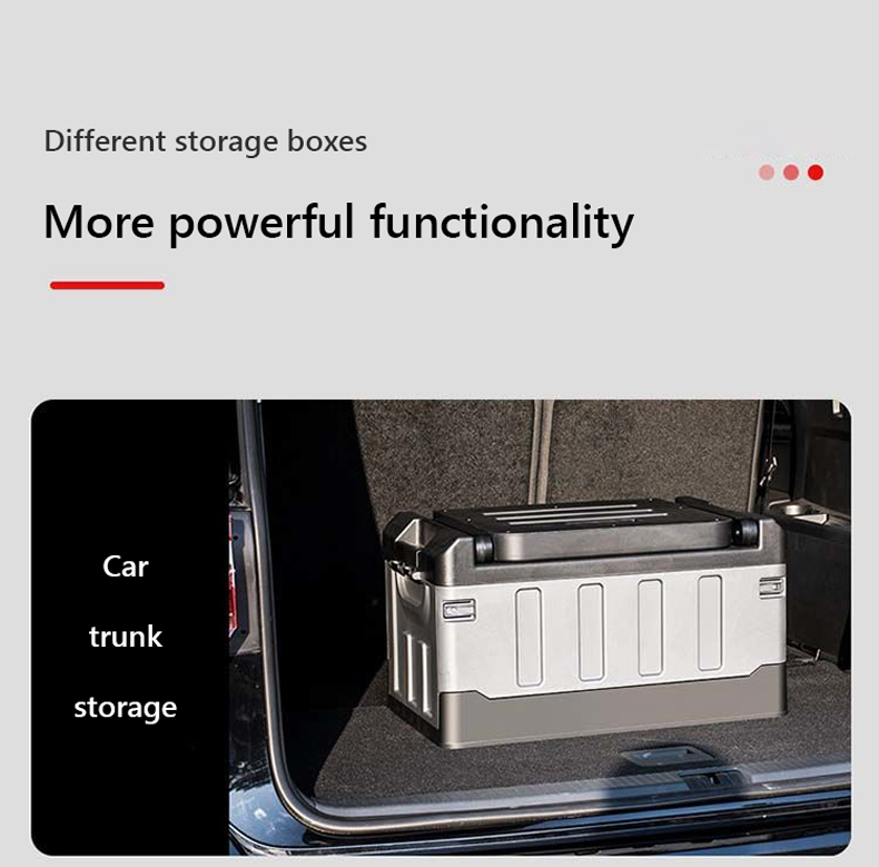 Car trunk storage box, large capacity, foldable, multi compartment ...