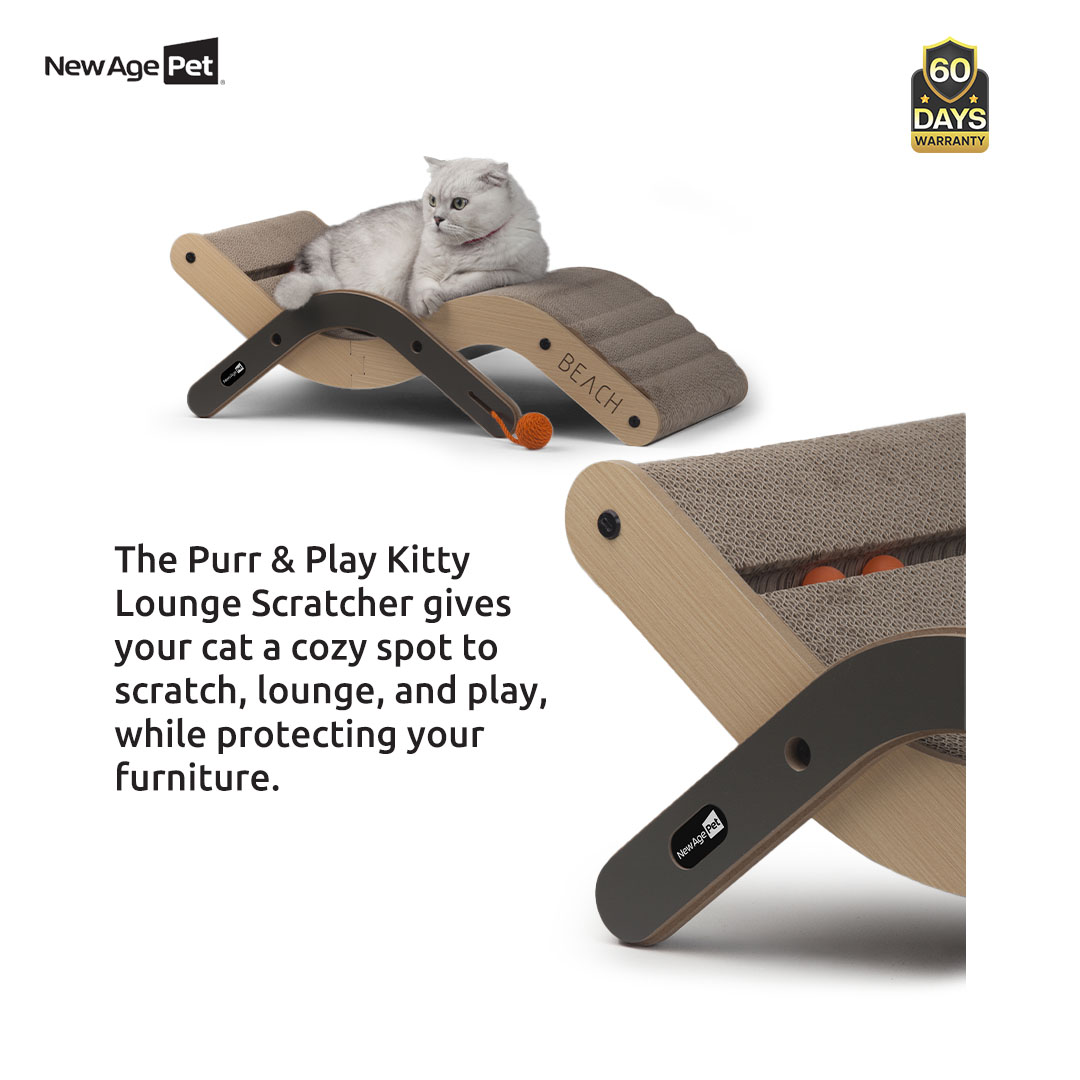 NEW AGE PET Play Structure ECOFLEX Purr & Play Kitty Beach Chair Lounge ...