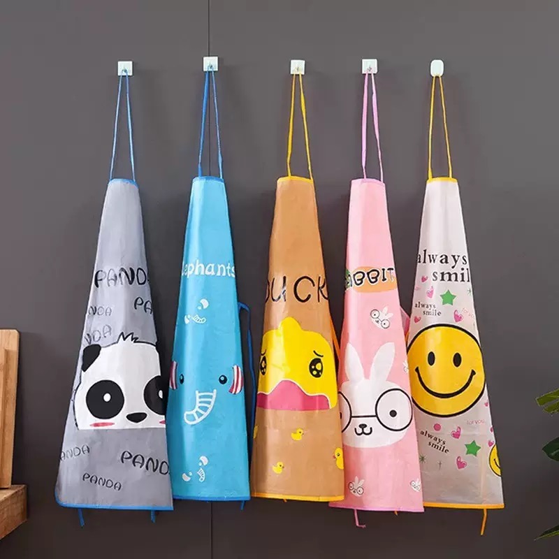 cartoon cute apron kitchen waterproof oil-proof and easy-to-clean apron ...