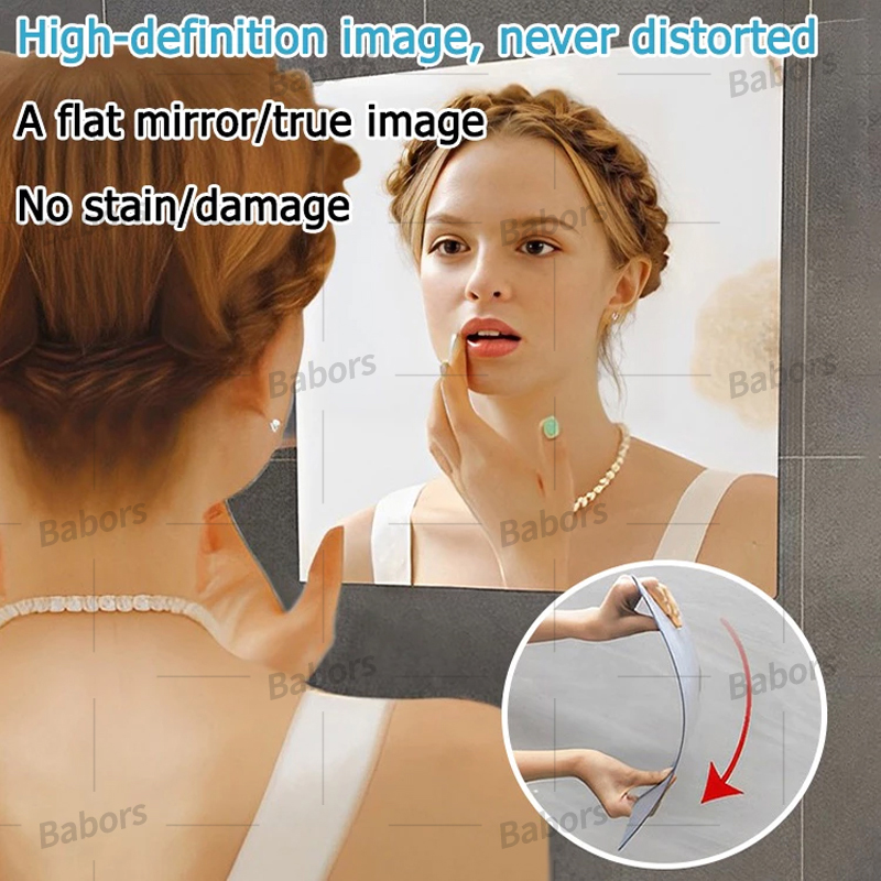 Wall adhesive mirror sticker, full-body square glass mirror for ...