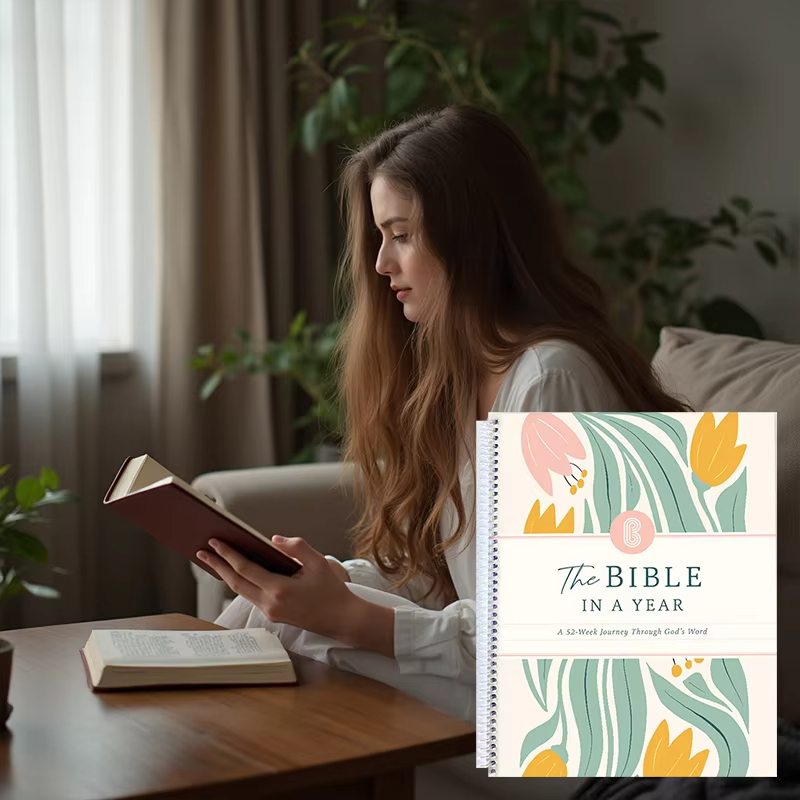 (A5) The Bible in A Year: A 52-Week Study Through Gods Word - Spiral ...