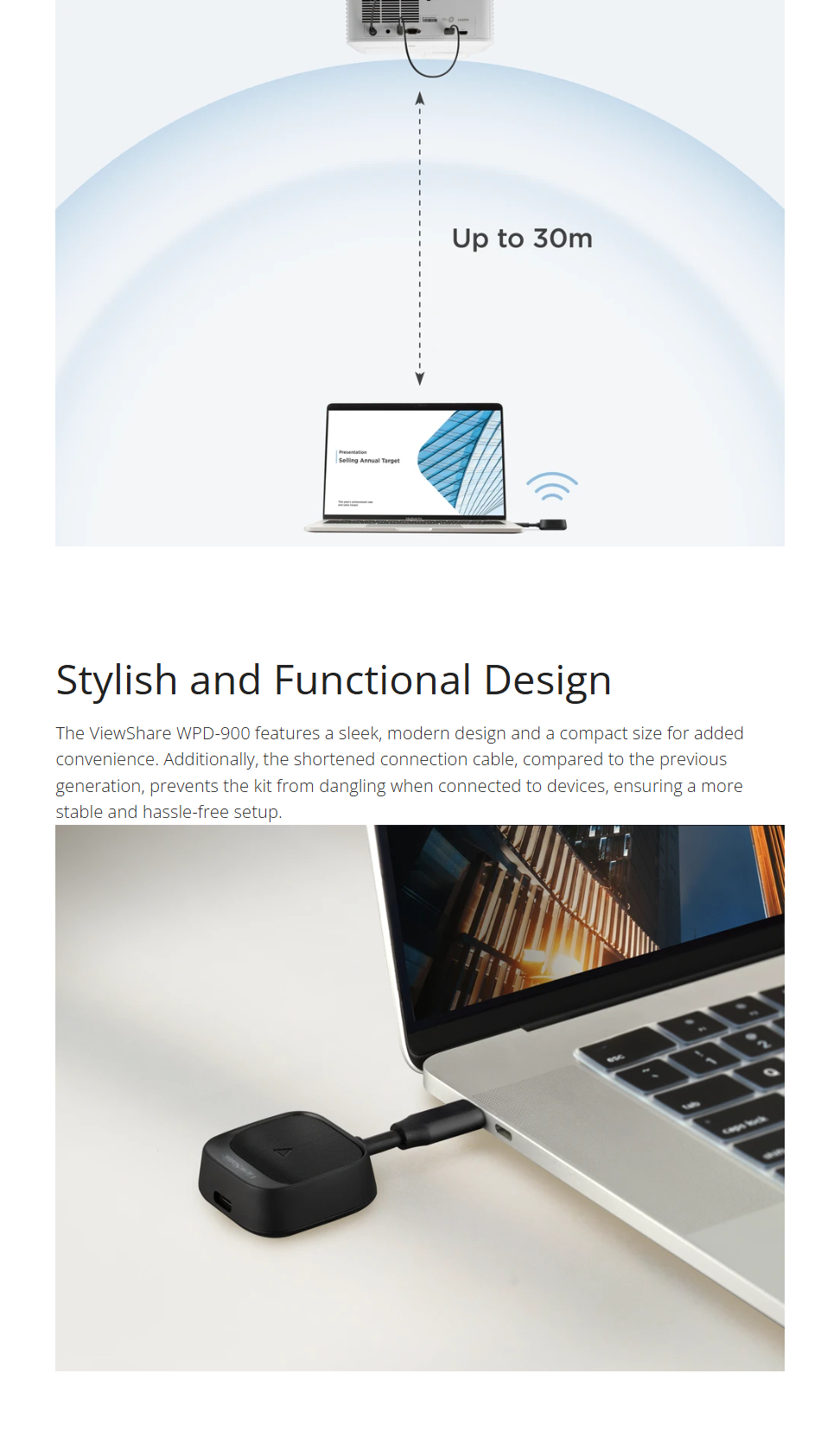 ViewSonic ViewShare WPD-900 Plug and Play Compact Design Wireless Screen Casting Kit | Shopee ...