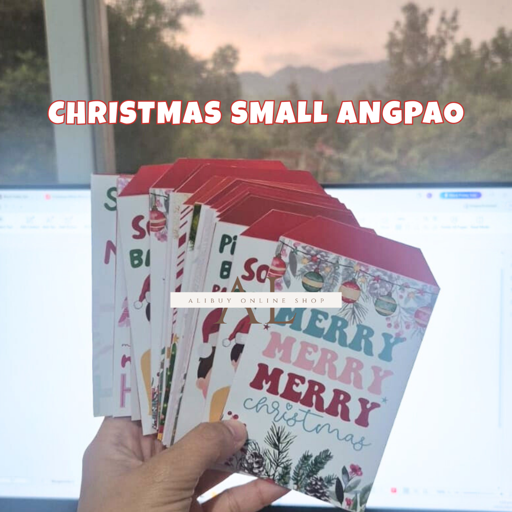 SMALL/SHORT - CHRISTMAS MONEY ENVELOPE / ANGPAO / AMPAO / PERSONALIZED ...