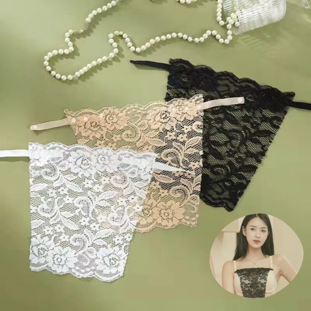 Women's Lace Bra Wrap Cover Adjustable Anti-Peek Cover Up for V-Neck ...