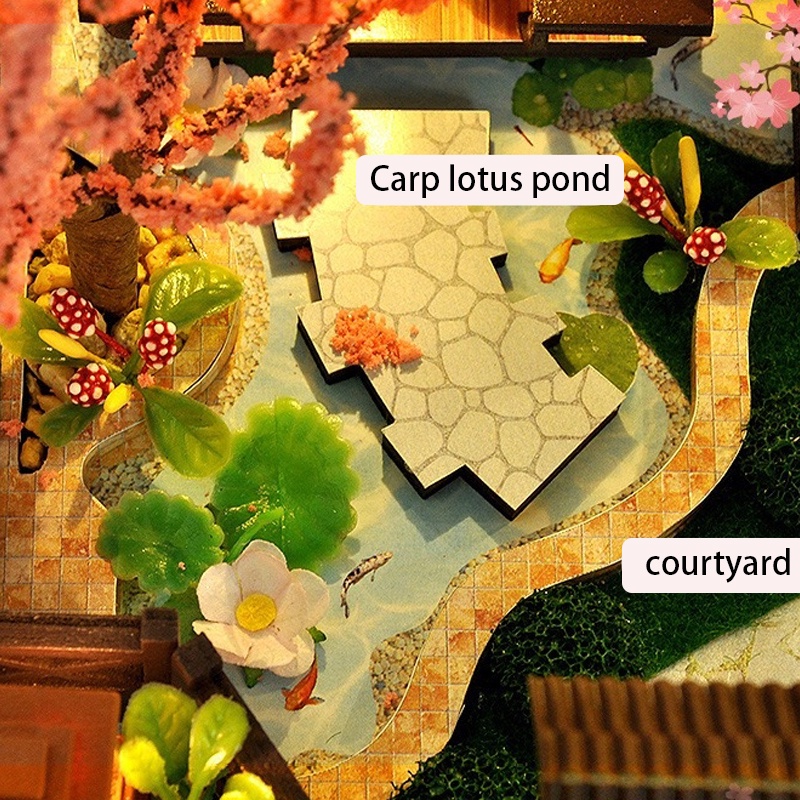 DIY Miniature Japanese Zen Garden Dollhouse with Dust Cover | Shopee ...