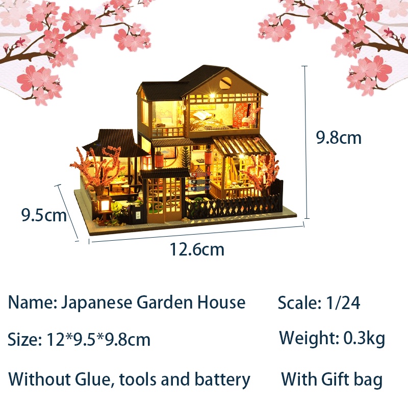 DIY Miniature Japanese Zen Garden Dollhouse with Dust Cover | Shopee ...