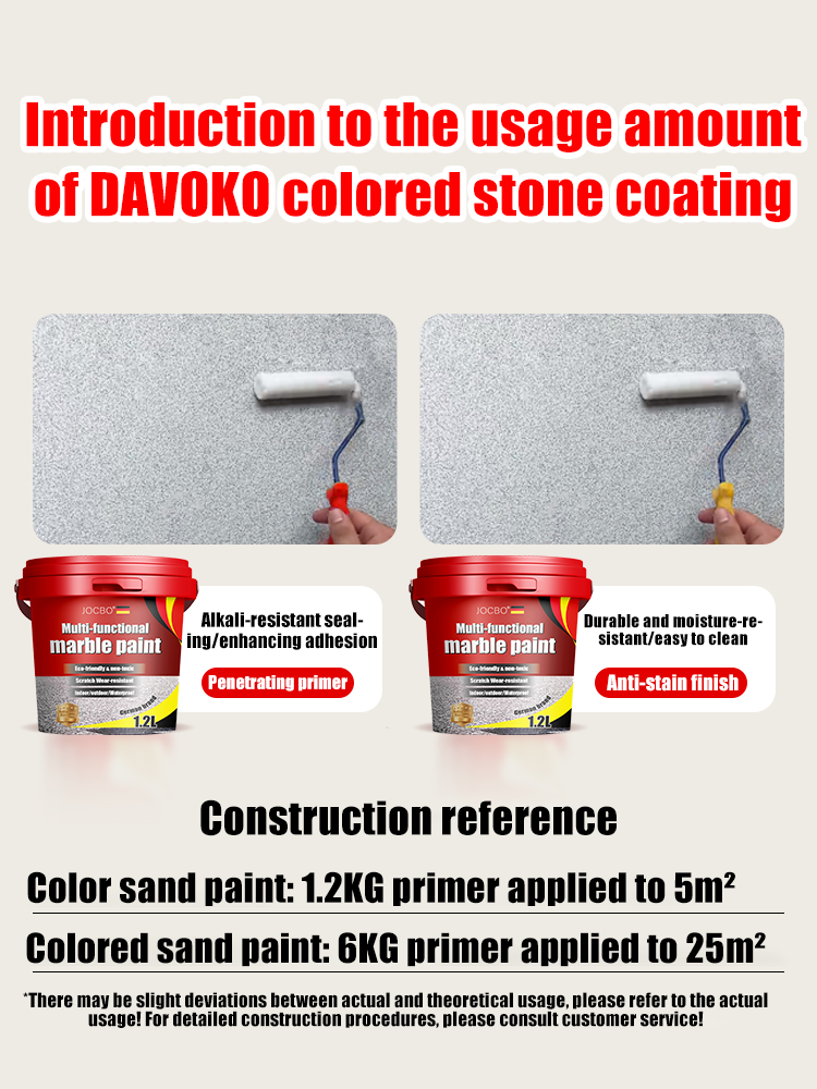 JOCBO Imitates Stone Paint Resin Colored Sand Wall Paint Art Coating ...