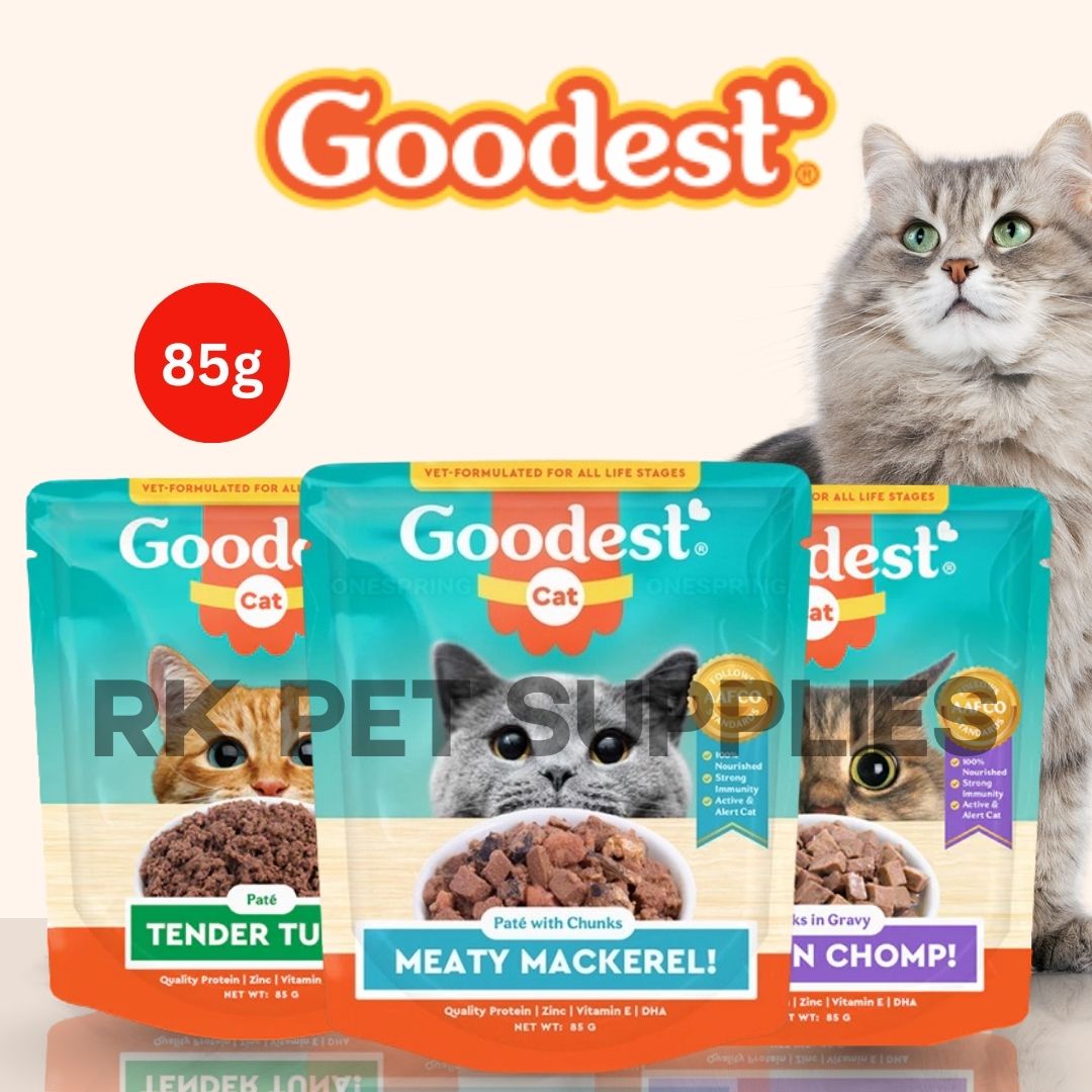 85g Goodest All Stages Adult Kitten Cat Cats Wet Pouch Complete Healthy ...