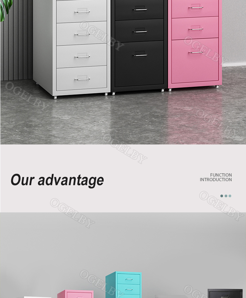 Metal Cabinet With Lock Unit-Minimalist Home Office Drawer File Cabinet ...