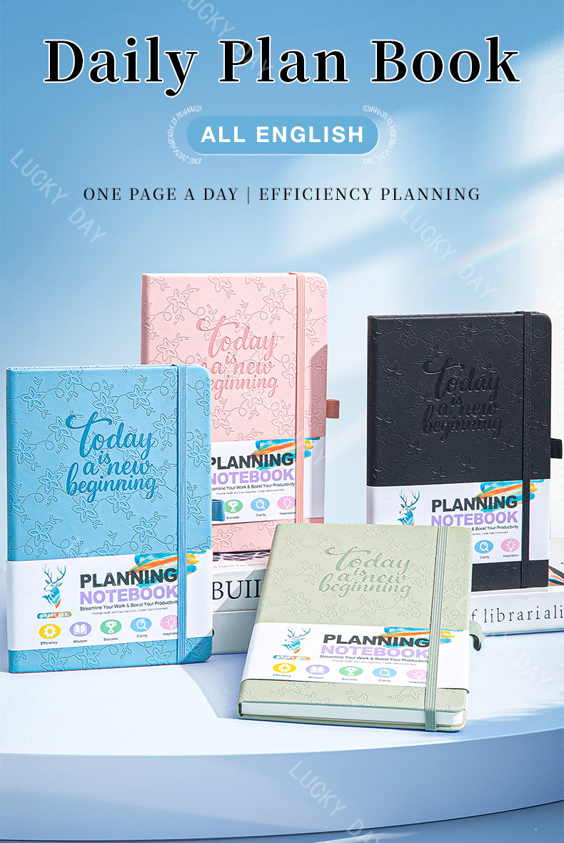 2026 Planner Notebook Undated 365 Days Daily Planner A5 size ...